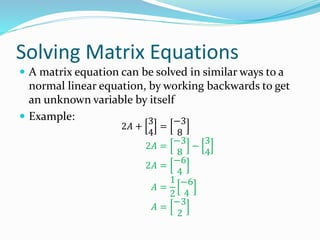 Lesson 2b - scalar multiplication | PPTX