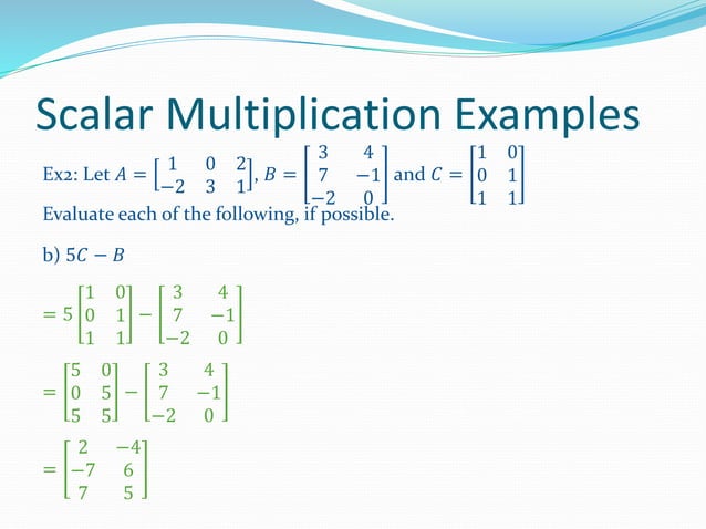 Lesson 2b - scalar multiplication | PPTX | Technology & Computing