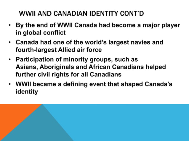Lesson 2 Canada and WWII | PPTX | Death, Injury, or Military Conflict ...