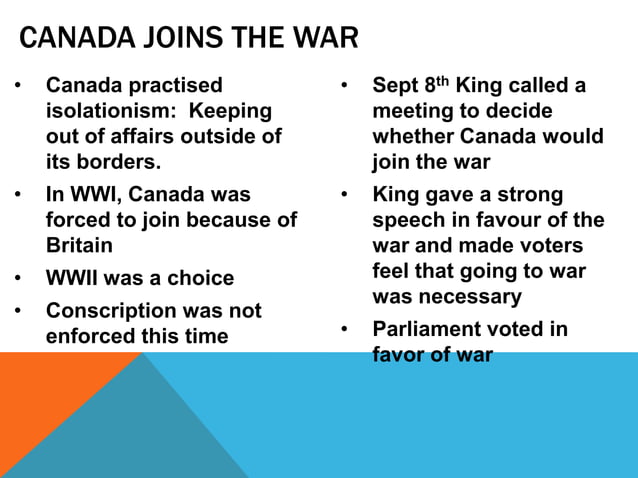 Lesson 2 Canada and WWII | PPTX | Death, Injury, or Military Conflict ...