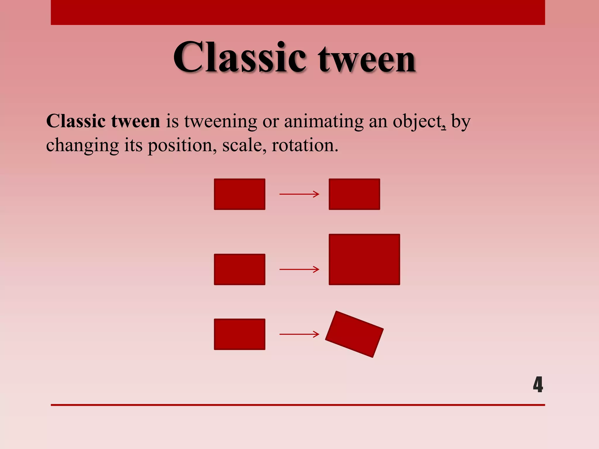 Adobe Flash CS4 - Classic tween | PPTX