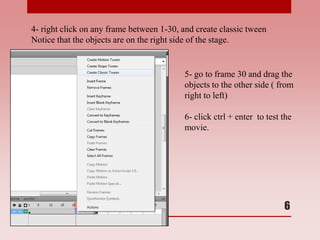 Adobe Flash CS4 - Classic tween | PPTX