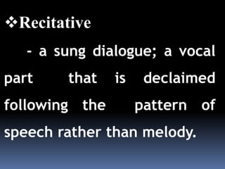 Music 9 Lesson 2 components of an opera | PPTX