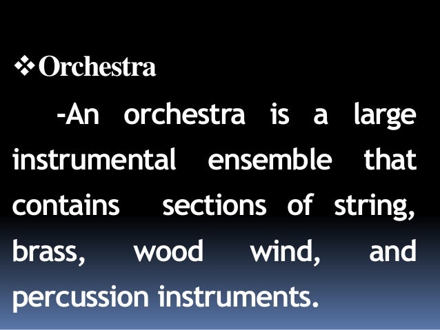Orchestra Definition Sections Layout Video Lesson
