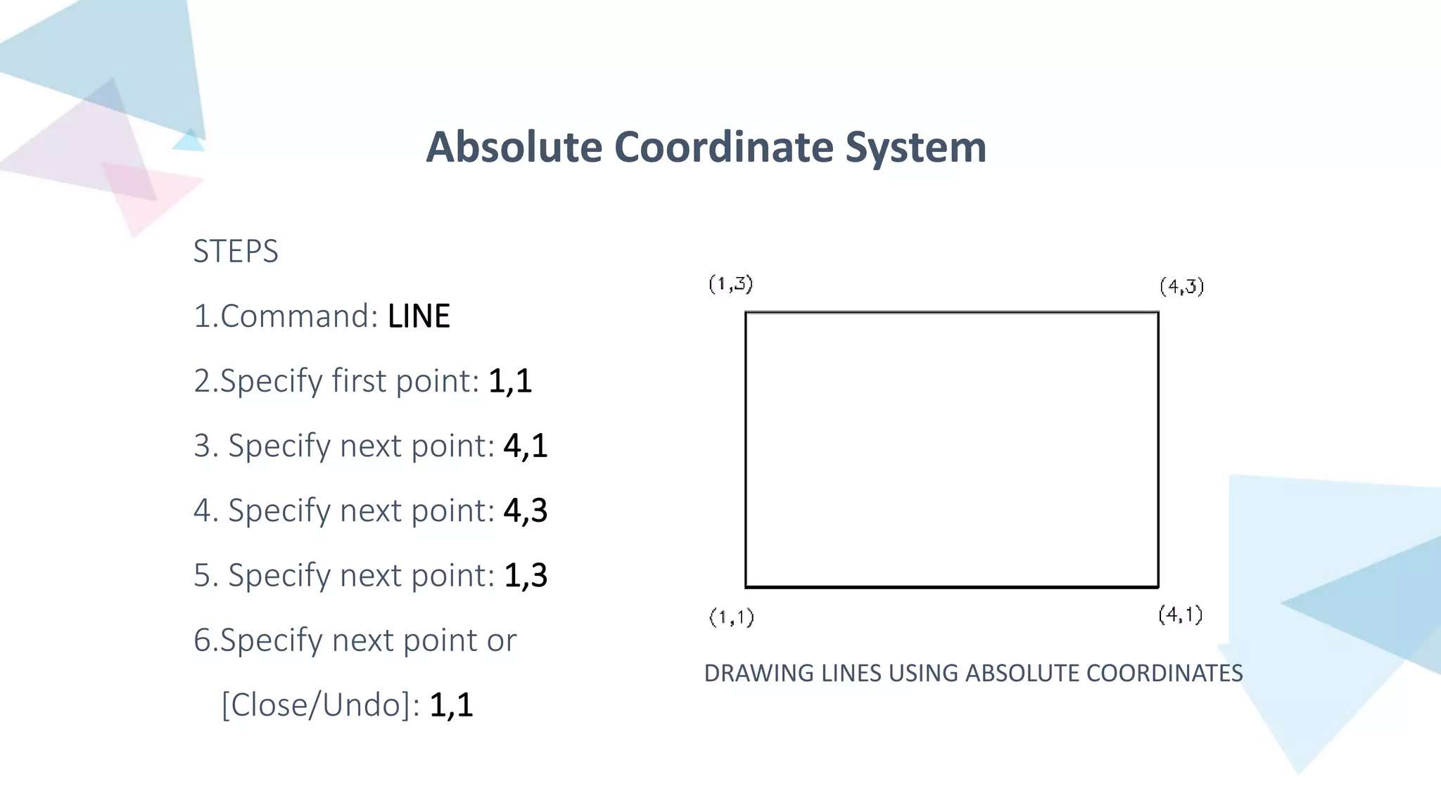 AutoCAD Lesson coordinate system | PDF