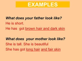 Lesson 2 describing people | PPTX