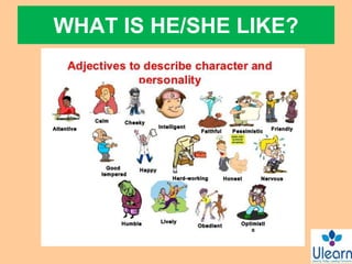 Lesson 2 describing people | PPTX
