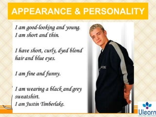 Lesson 2 describing people | PPTX