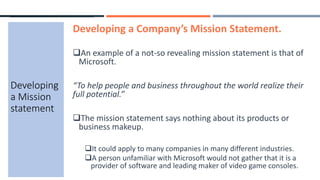 Lesson 2 developing a mission statement | PPTX