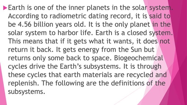 Lesson 2 EARTH'S SUBSYSTEMS.pptx | Geography | Science