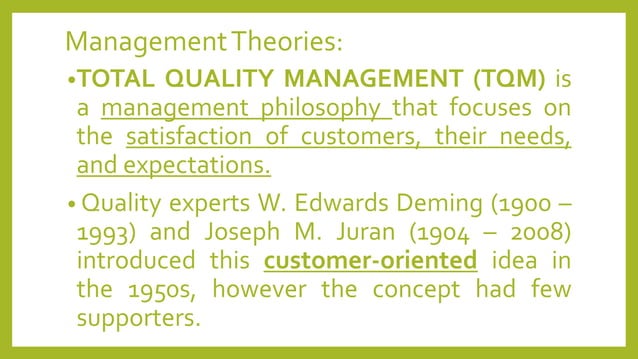 Lesson 2 Evolution of Management Theories