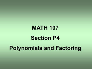Lesson 2 factoring & rational expressions | PPT