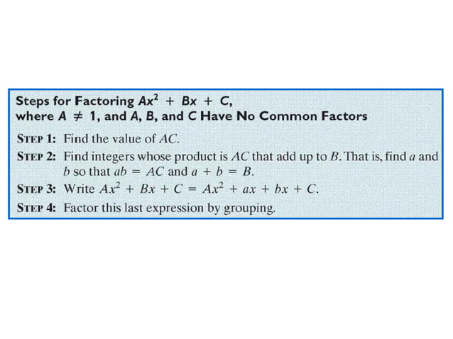 Lesson 2 factoring & rational expressions | PPT
