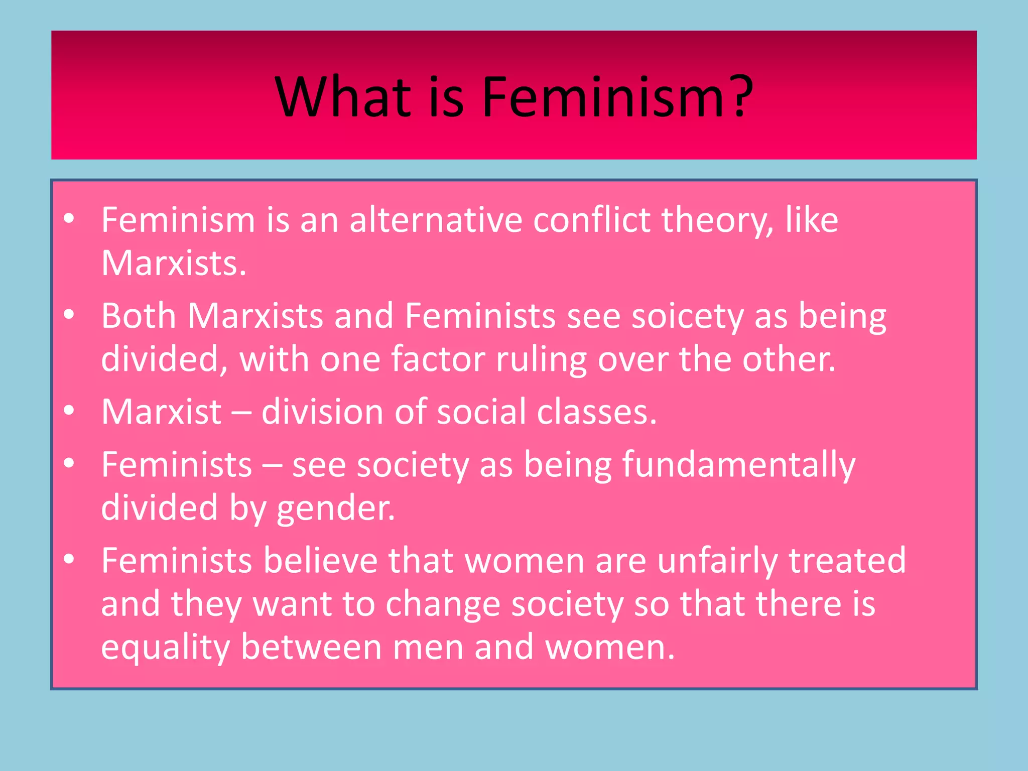 Lesson 2 - feminism and interactionalism | PPTX