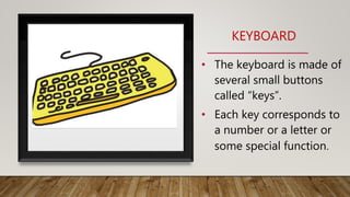 Computer Parts Lesson 1 Grade 2 | PPTX