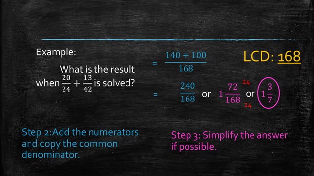 Adding Dissimilar Fraction with and without regrouping | PPTX