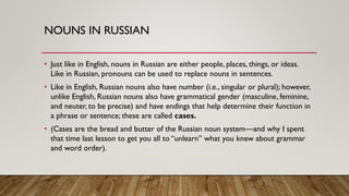 Lesson 2 grammatical gender and the nominative case | PDF