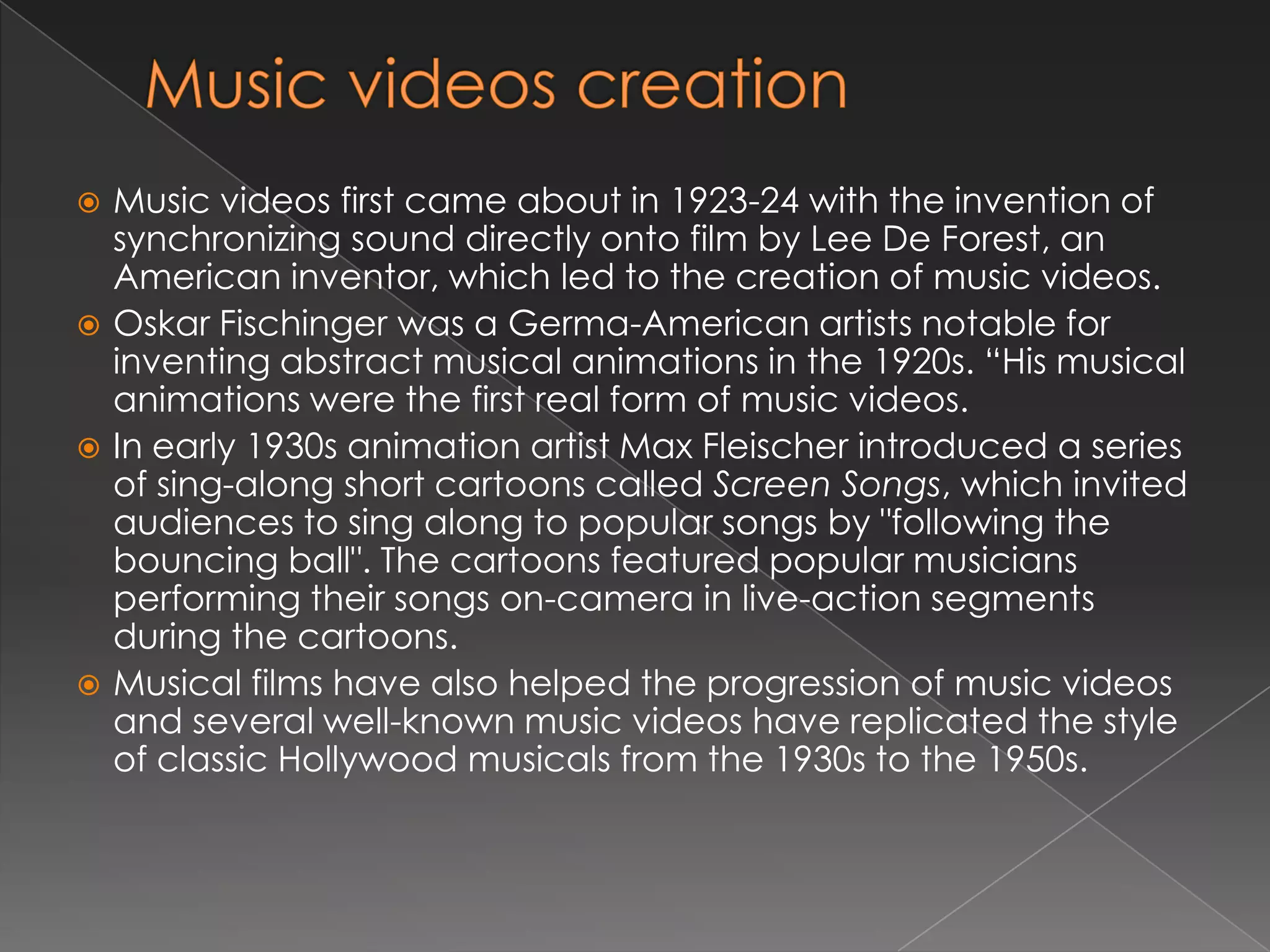 Music video history | PPTX