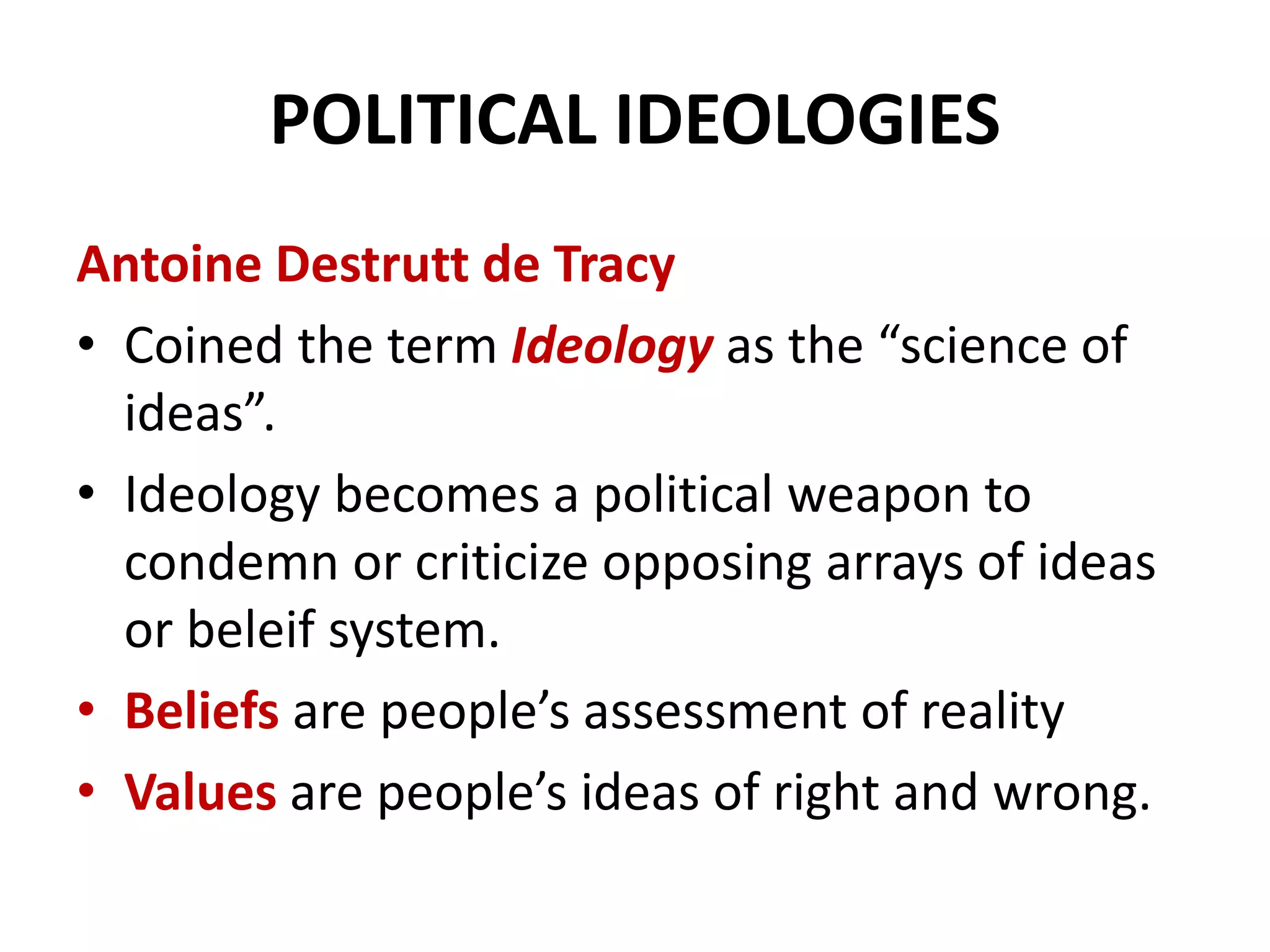 Political Ideologies | PPTX