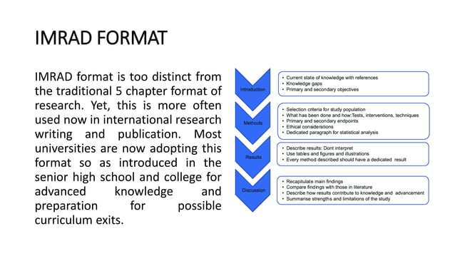 Lesson 2 For Business Reserach IMRAD FORMAT.pptx | Science