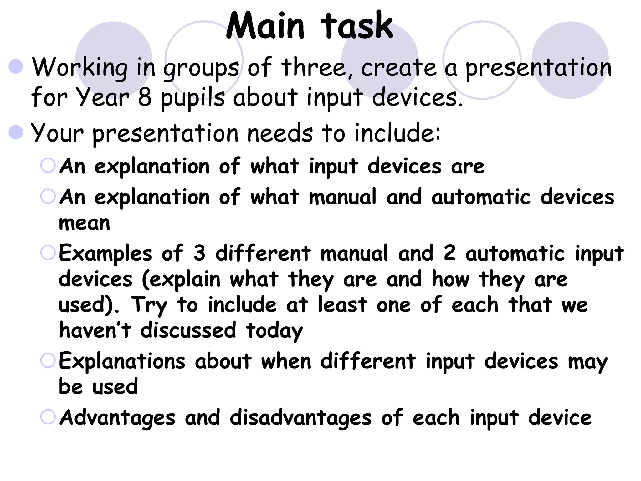 Lesson 2 input devices | PPTX