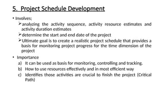 explain the key concepts of project time management, plan and sequence ...