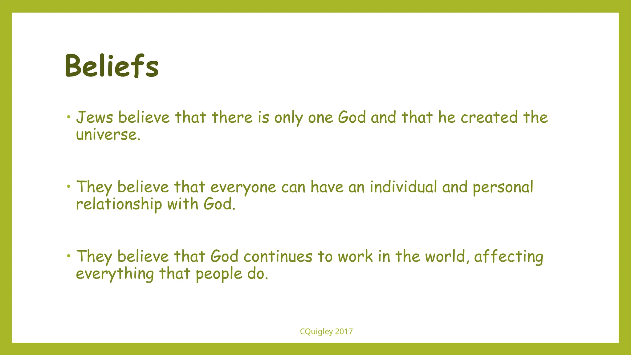 Introduction to World Religions and Belief Systems LESSON 2 JUDAISM ...