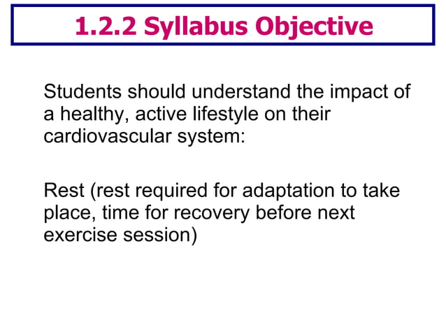 Lesson 2 long term effects of exercise | PPT | Heart and Cardiovascular ...