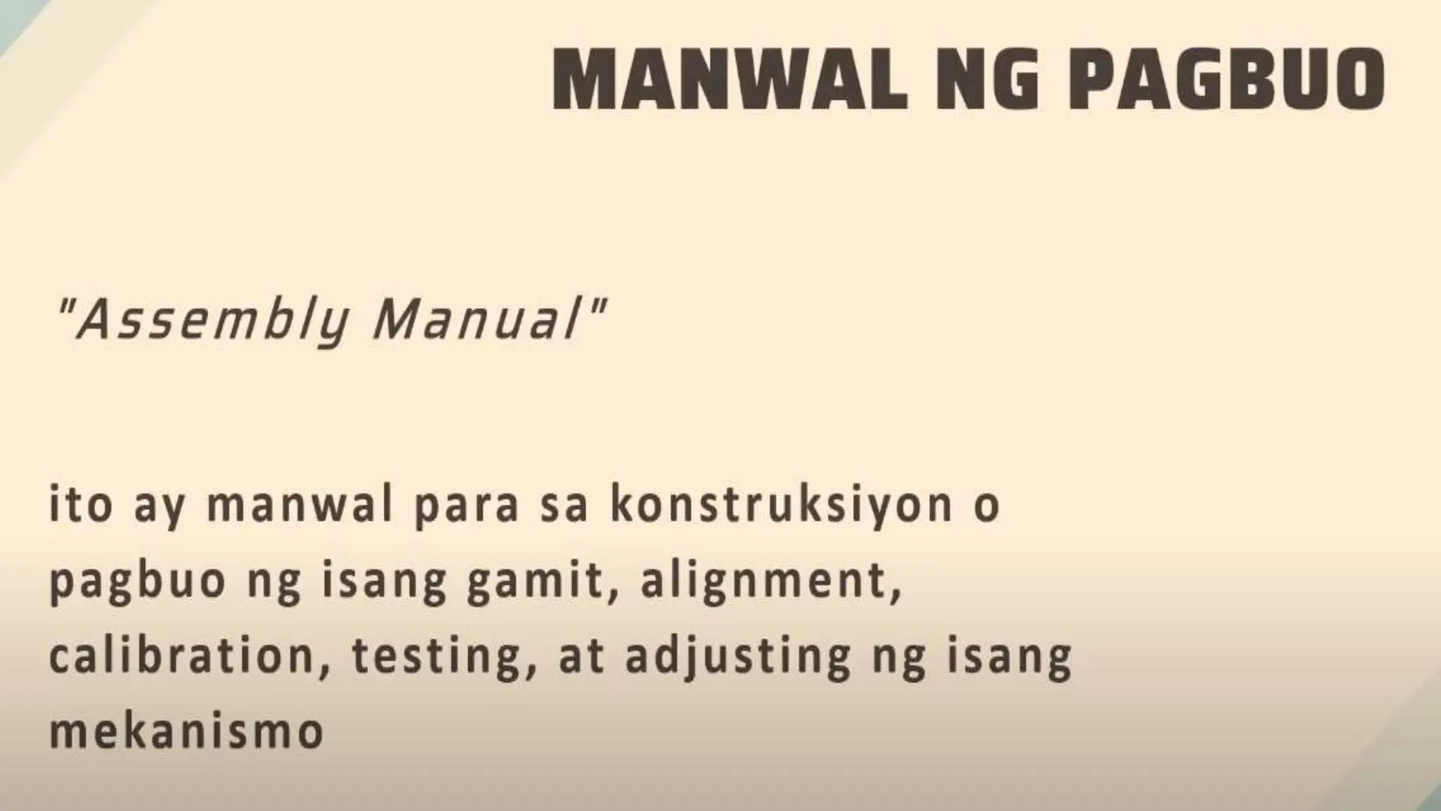 Lesson 2 Paggawa ng Manwal. Filipino sa Piling Larangpptx | PPTX