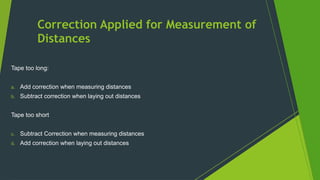 Lesson 2 Measurement of Distances (Elementary Surveying) | PPTX