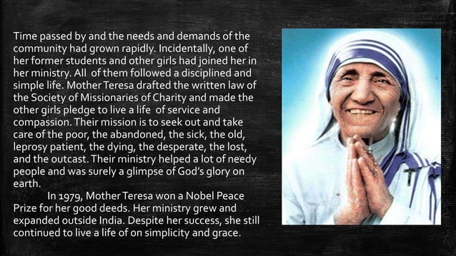 Lesson 2 mother teresa | PPT