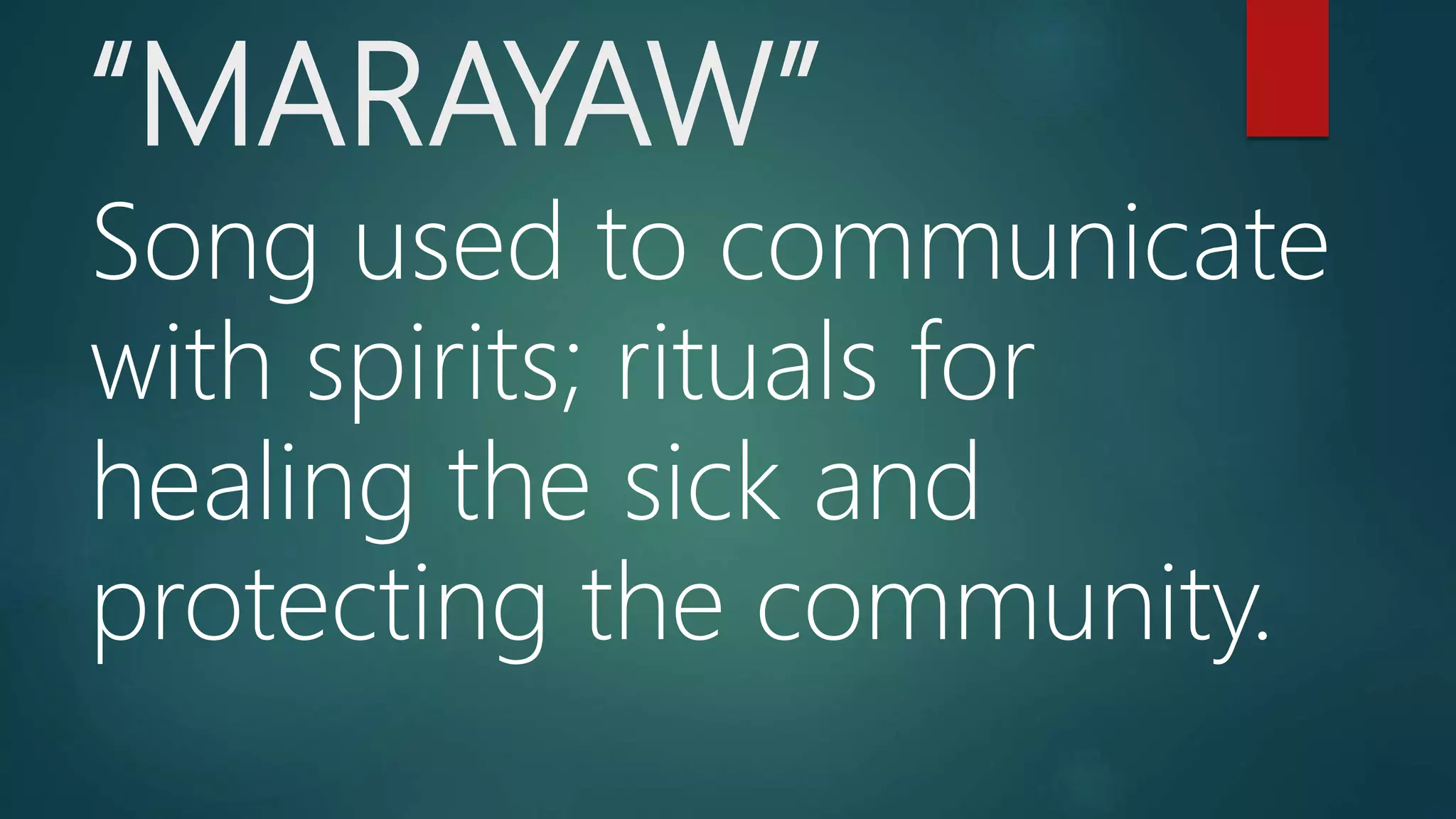 MUSIC EDUCATION 7 2ND QUARTER Lesson 2 music of mangyan of mindoro | PPTX