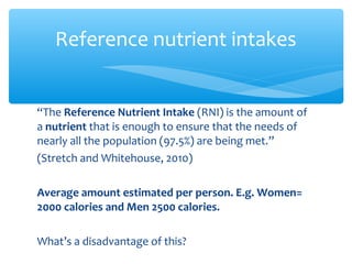 Nutritional Measures | PPT | Nutrition | Healthy Living