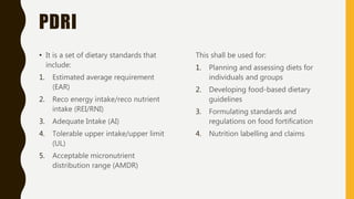 Philippines' Nutrition tools and food labels | PPTX