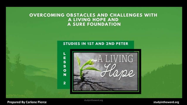 LESSON 2 OVERCOMING OBSTACLES A LIVING HOPE.pptx