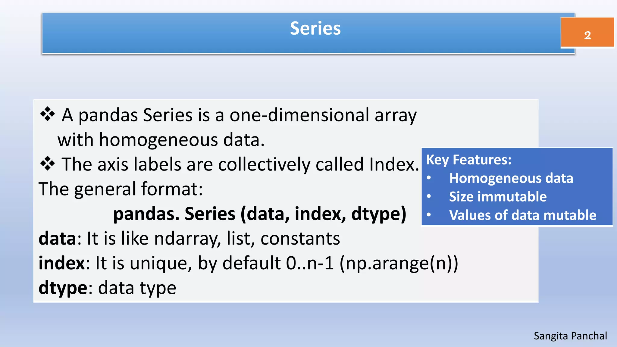 Pandas Series | PPTX