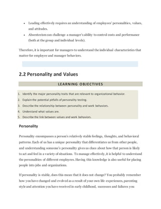 Lesson 2 personality, attitude & work behavior | DOCX