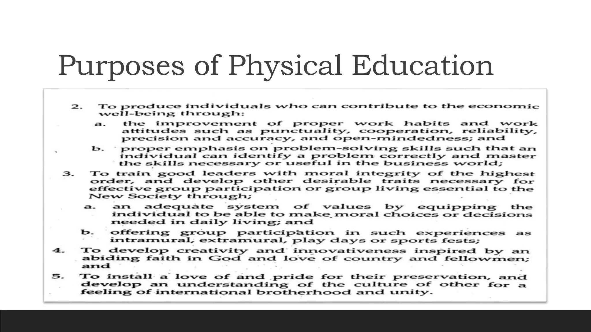 LESSON 2 Physical Education; Definition, Goals, Objectives and ...