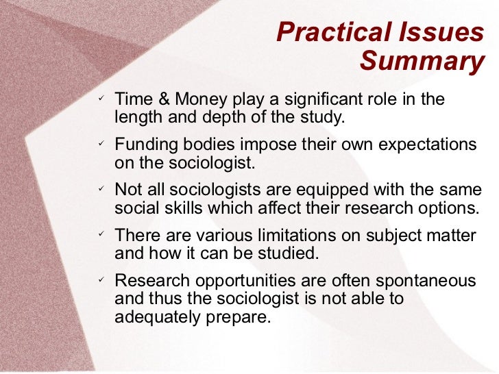 AS Practical Factors Influencing Choice of Methods