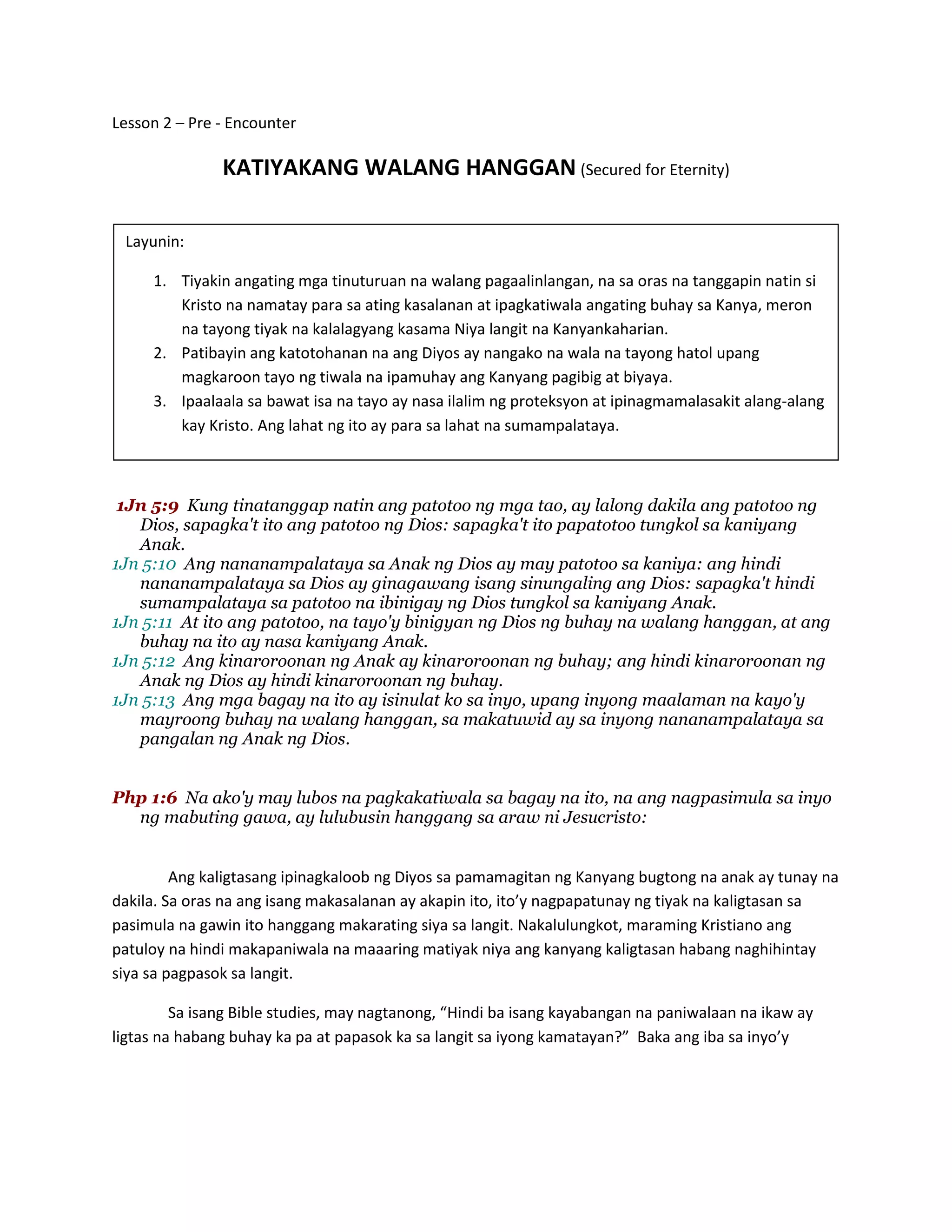 Lesson 2 pre encounter | DOCX