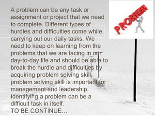 Lesson2 problem solving skill by kasis | PPT