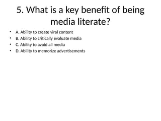 Lesson 2: Introduction to Media and Information Literacy | PPTX