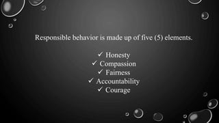 Lesson 2 responsibility | PPTX