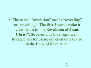 Lesson 2 revelation seminars the star of the drama of revelation | PPT