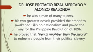 LESSON 2 (RIZAL'S LIFE).pptx | Religion & Spirituality