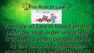 Lesson 2 Rule of Law- Grade 9 Values Education | PPT