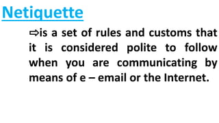 Lesson 2 rules of netiquette | PPTX
