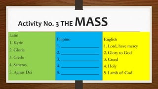 Lesson 2 SACRED MUSIC (liturgical and devotional music) Revised 2018 | PPTX