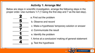 Lesson 2 scientific method | PPTX