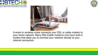 Lesson 2 Setting Up a Network powerpoint presentation | PPT